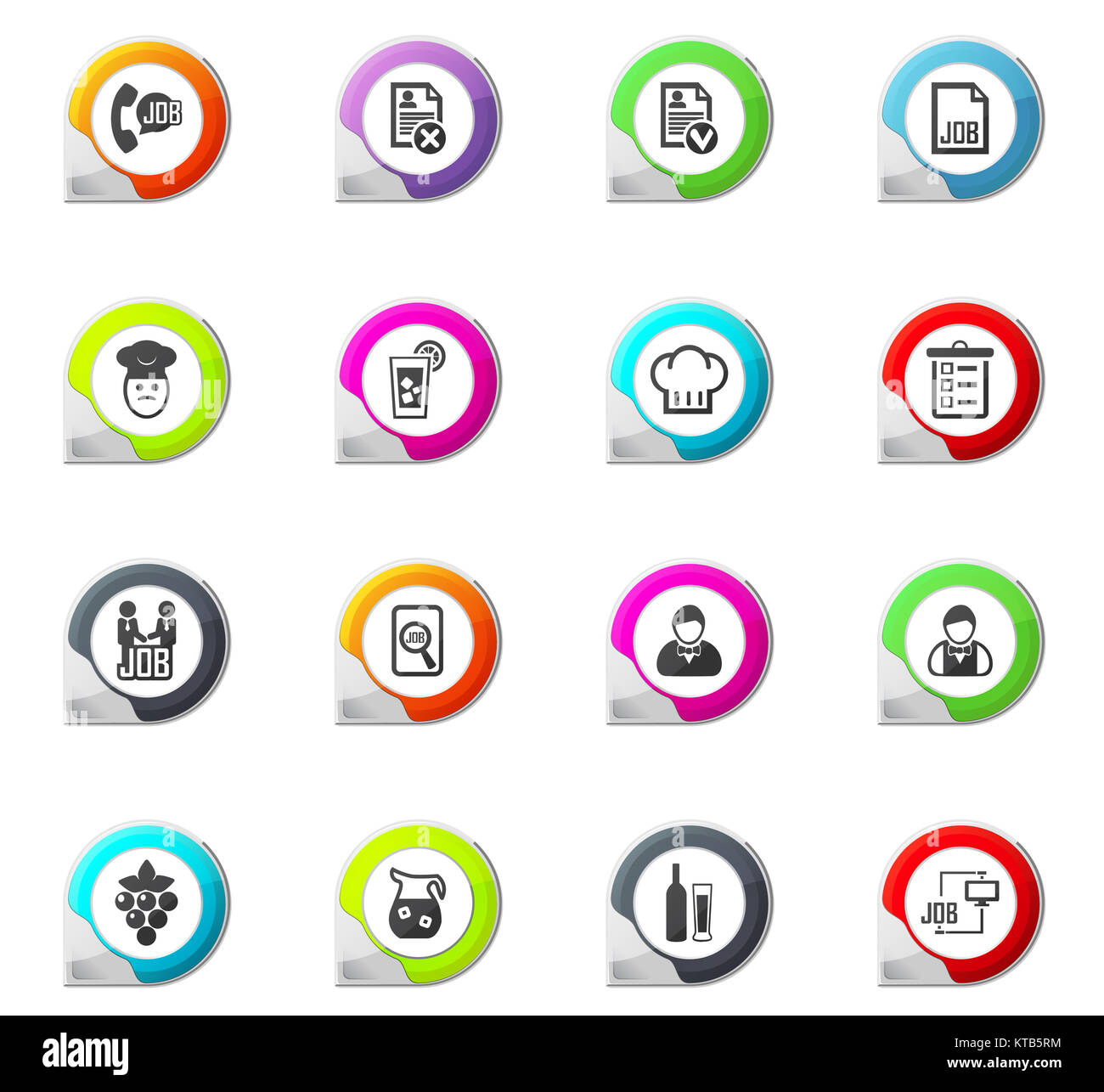 Job icons set Stock Photo - Alamy