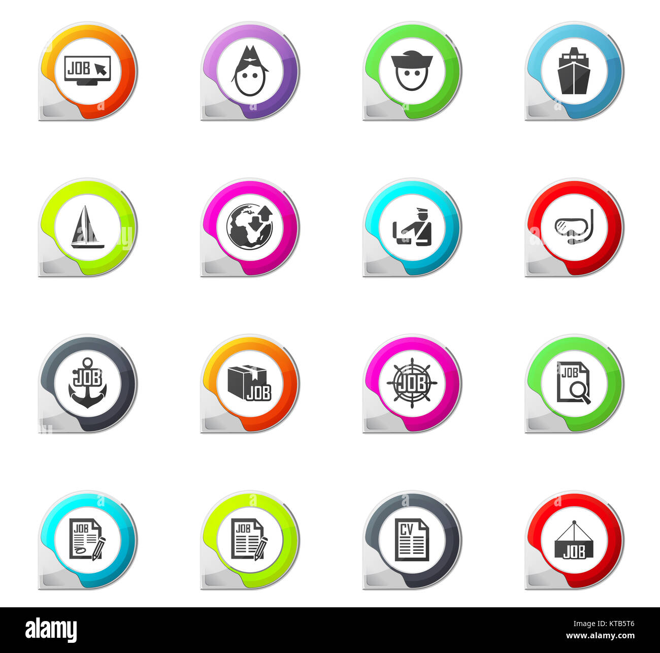 Job icons set Stock Photo - Alamy