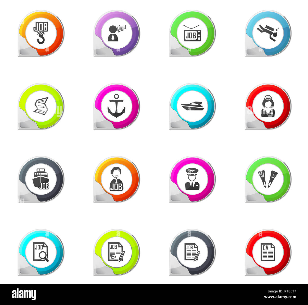 Job icons set Stock Photo - Alamy