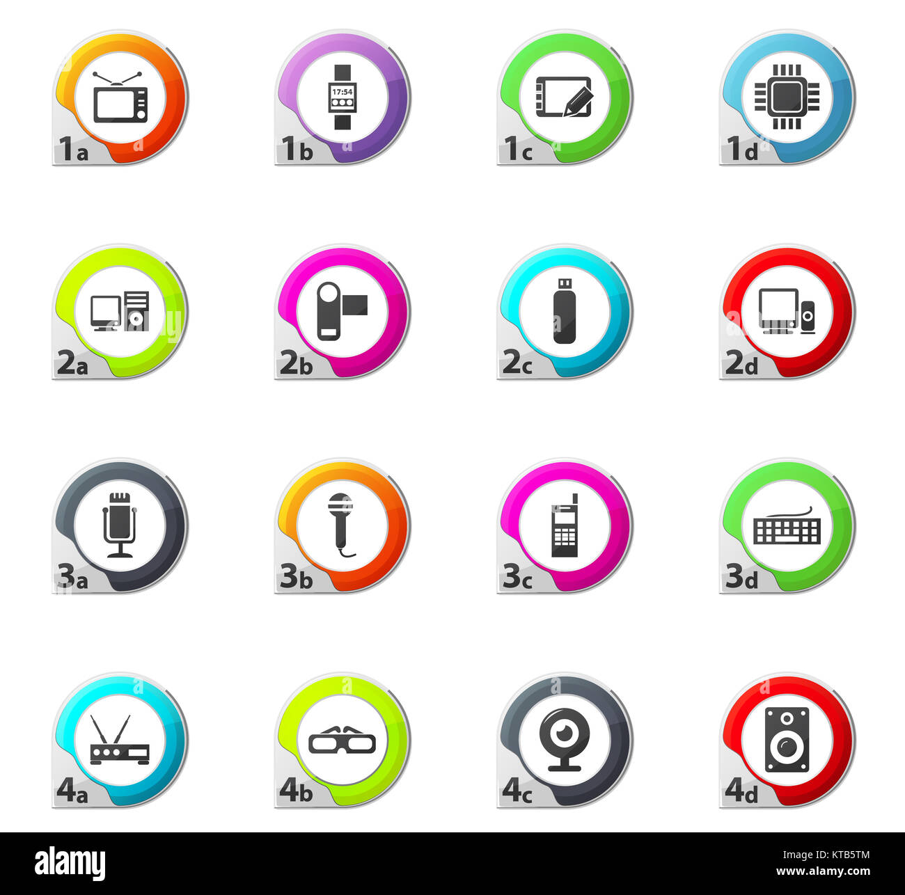Gadget icons set Stock Photo - Alamy