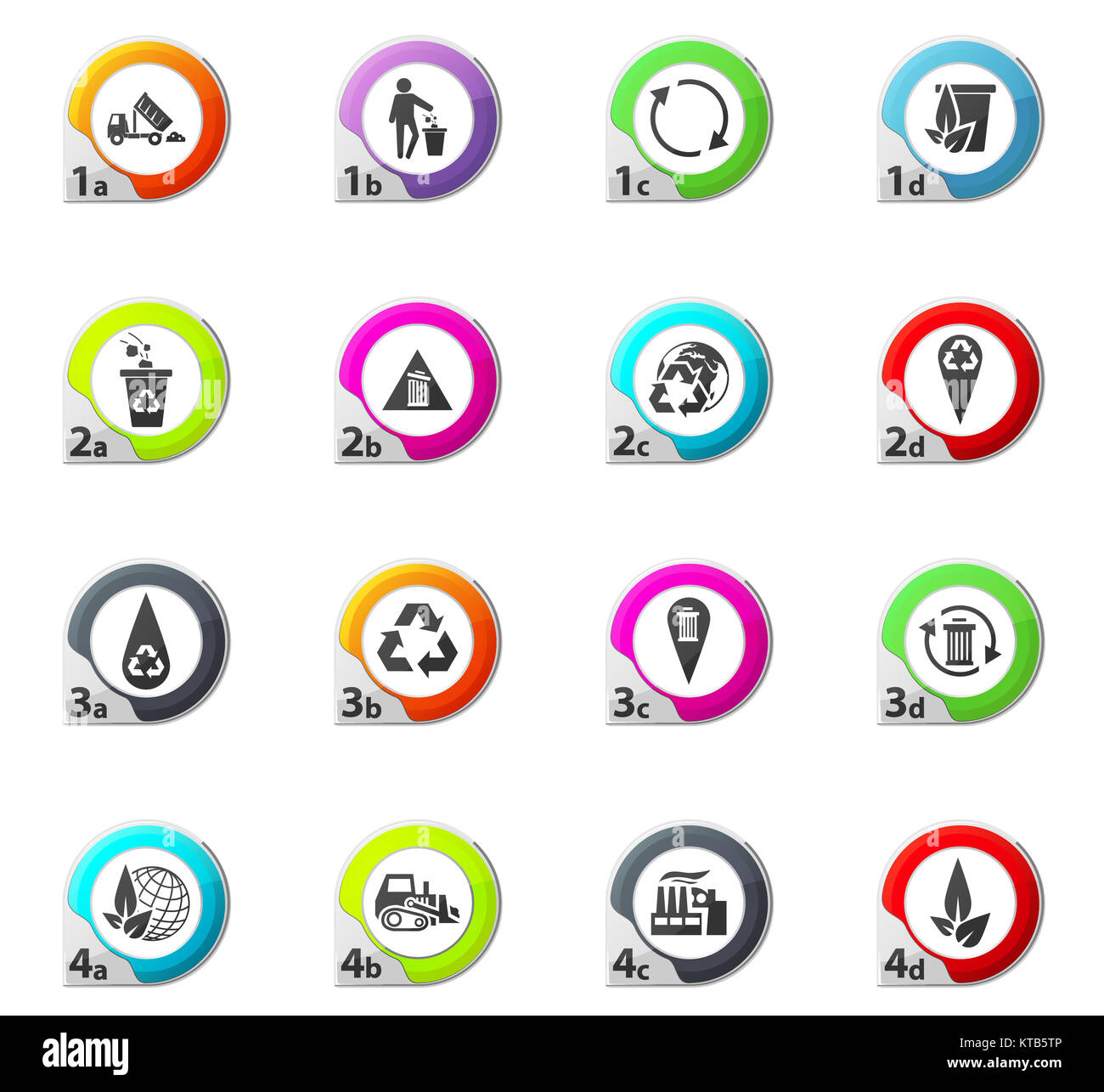 Garbage icons set Stock Photo - Alamy
