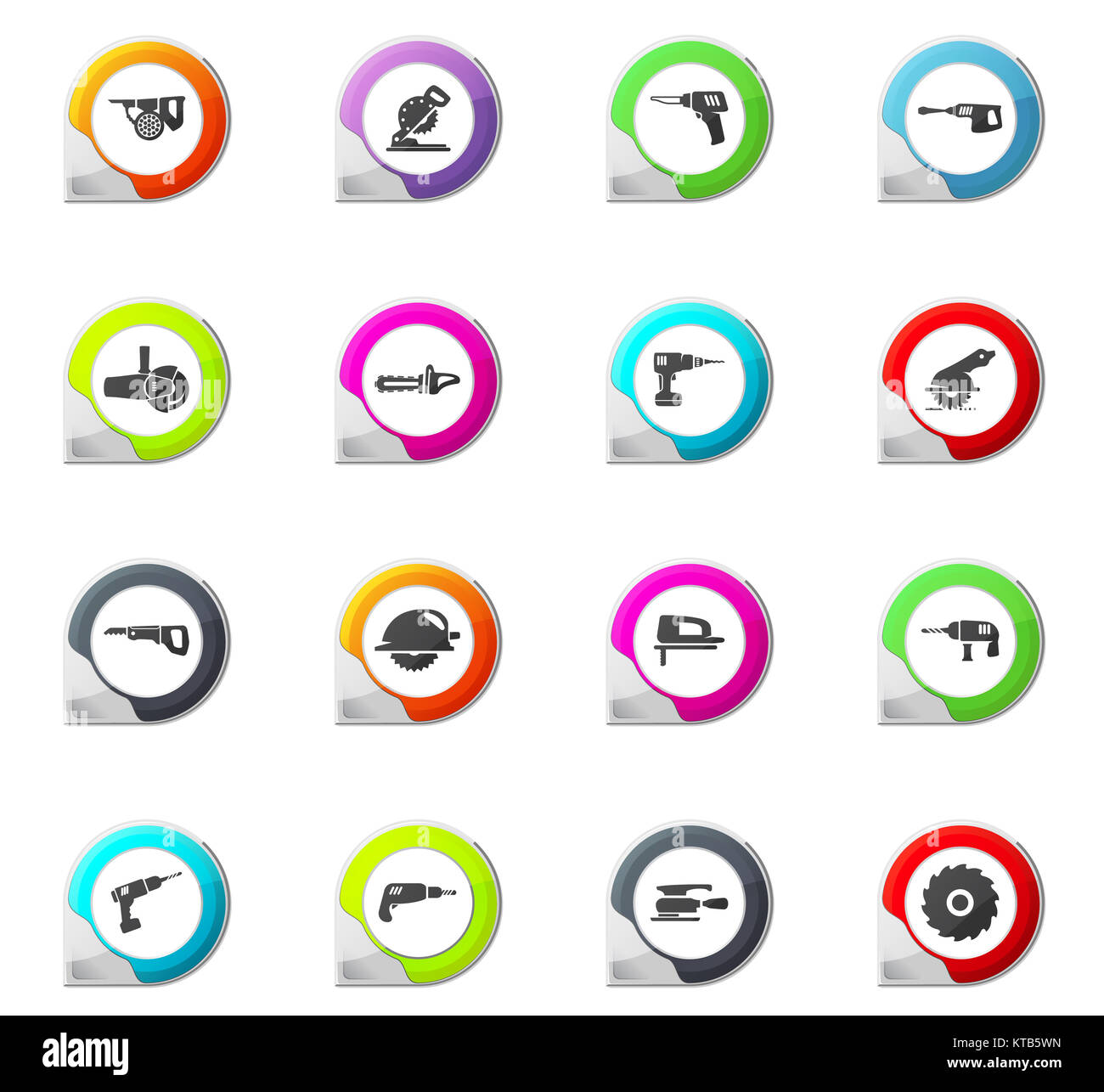 Power tools icons set Stock Photo - Alamy