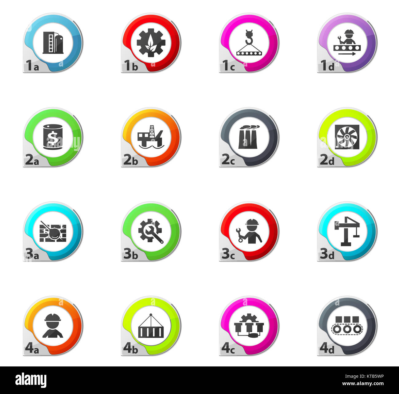 industry icons set Stock Photo - Alamy