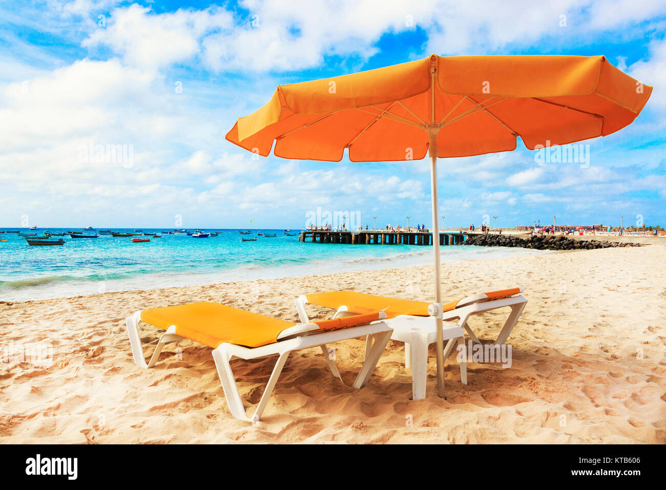 South beach at Santa Maria, Sal Island, Salina, Cape Verde, Africa ...