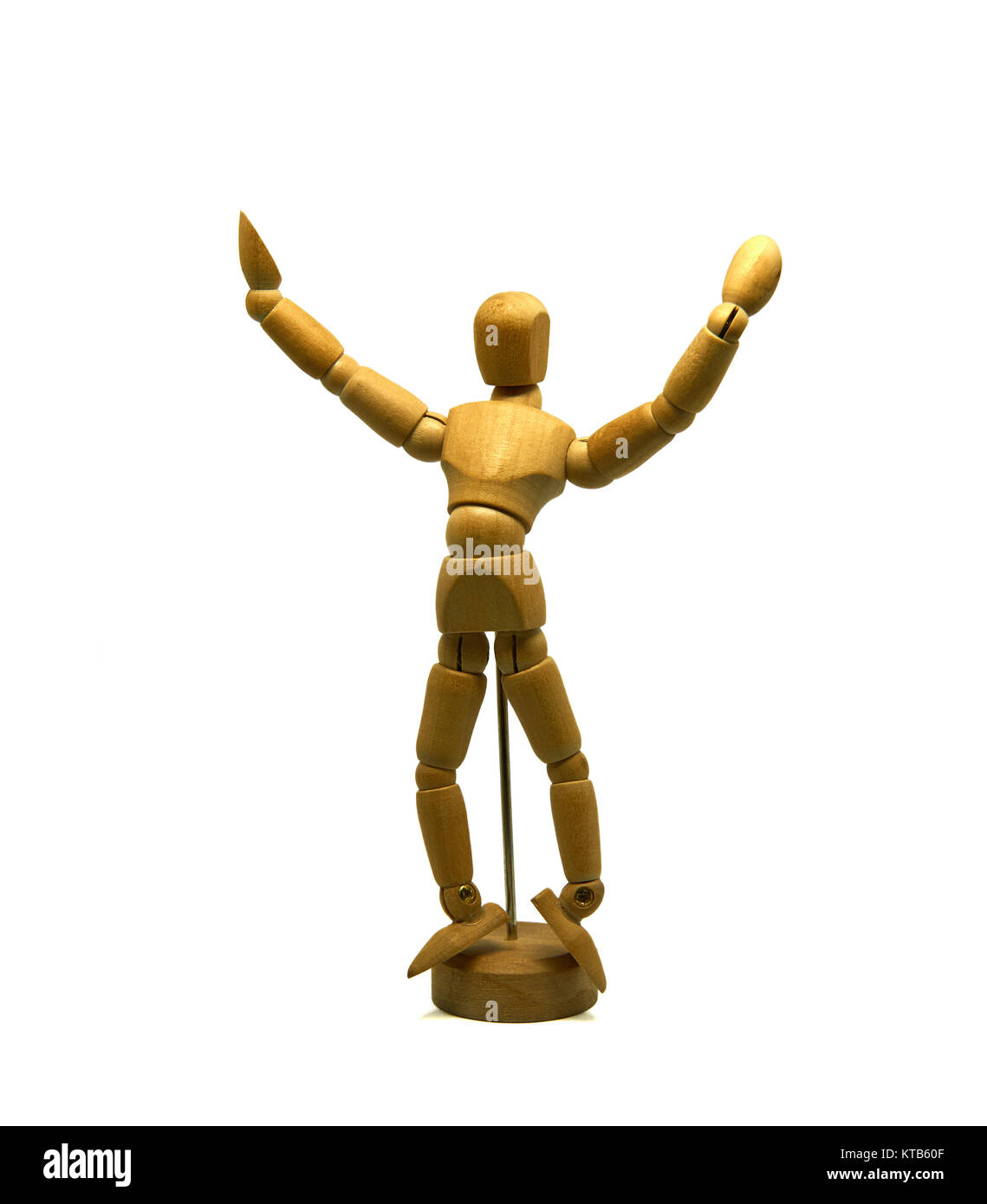 dancing wooden mannequin, puppet, isolated on white background Stock ...