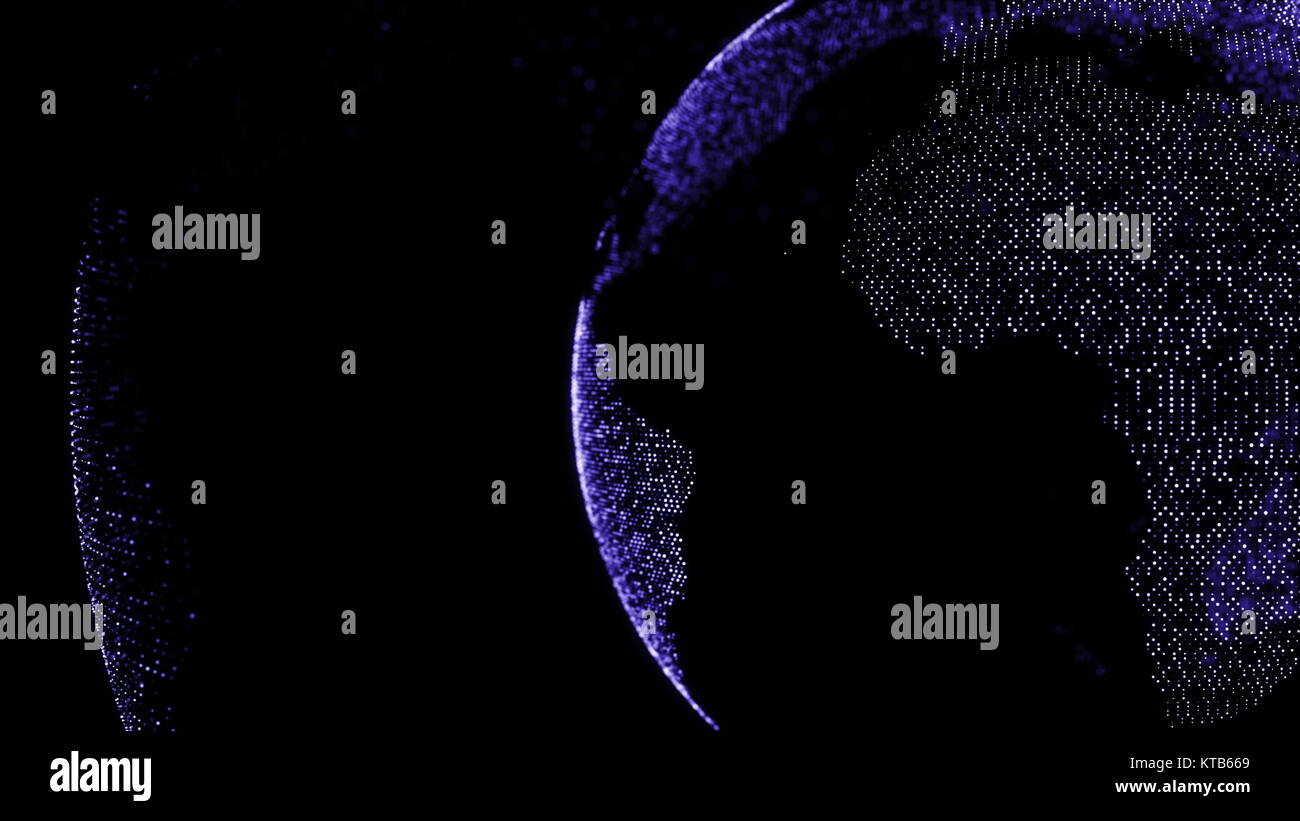 Abstract background with digital earth. Dots Stock Photo - Alamy