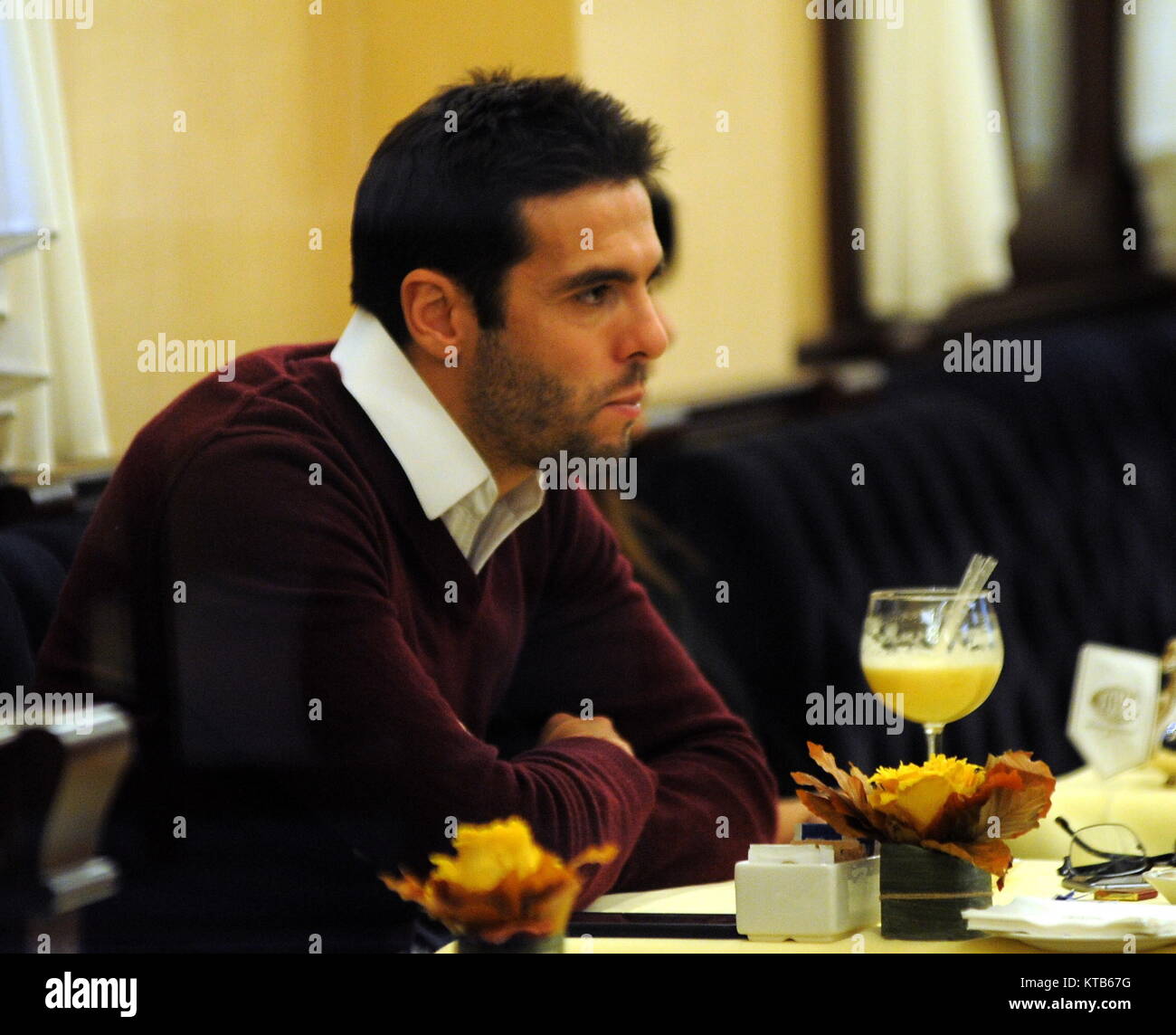 Ricardo Kaka at a restaurant in Milan with his father Featuring ...