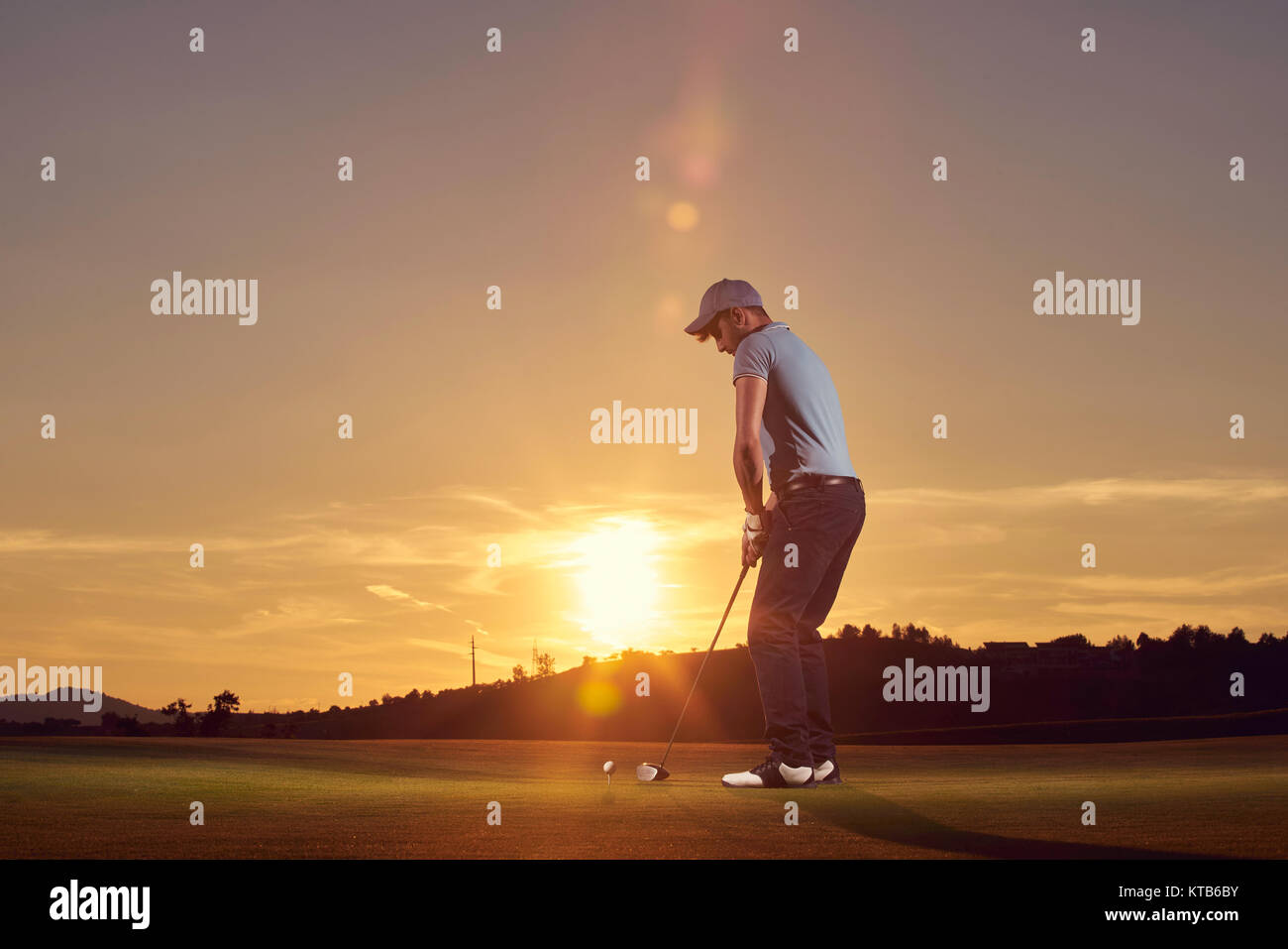 African american man golf hi-res stock photography and images - Alamy