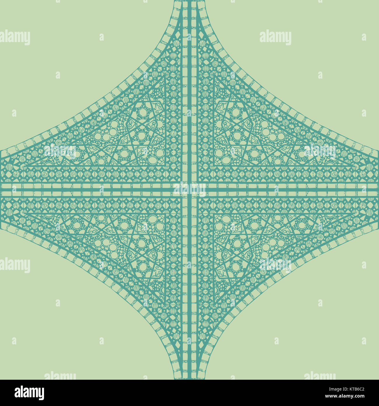 Geometric corner frame pattern ethnic tile colorful background v Stock ...