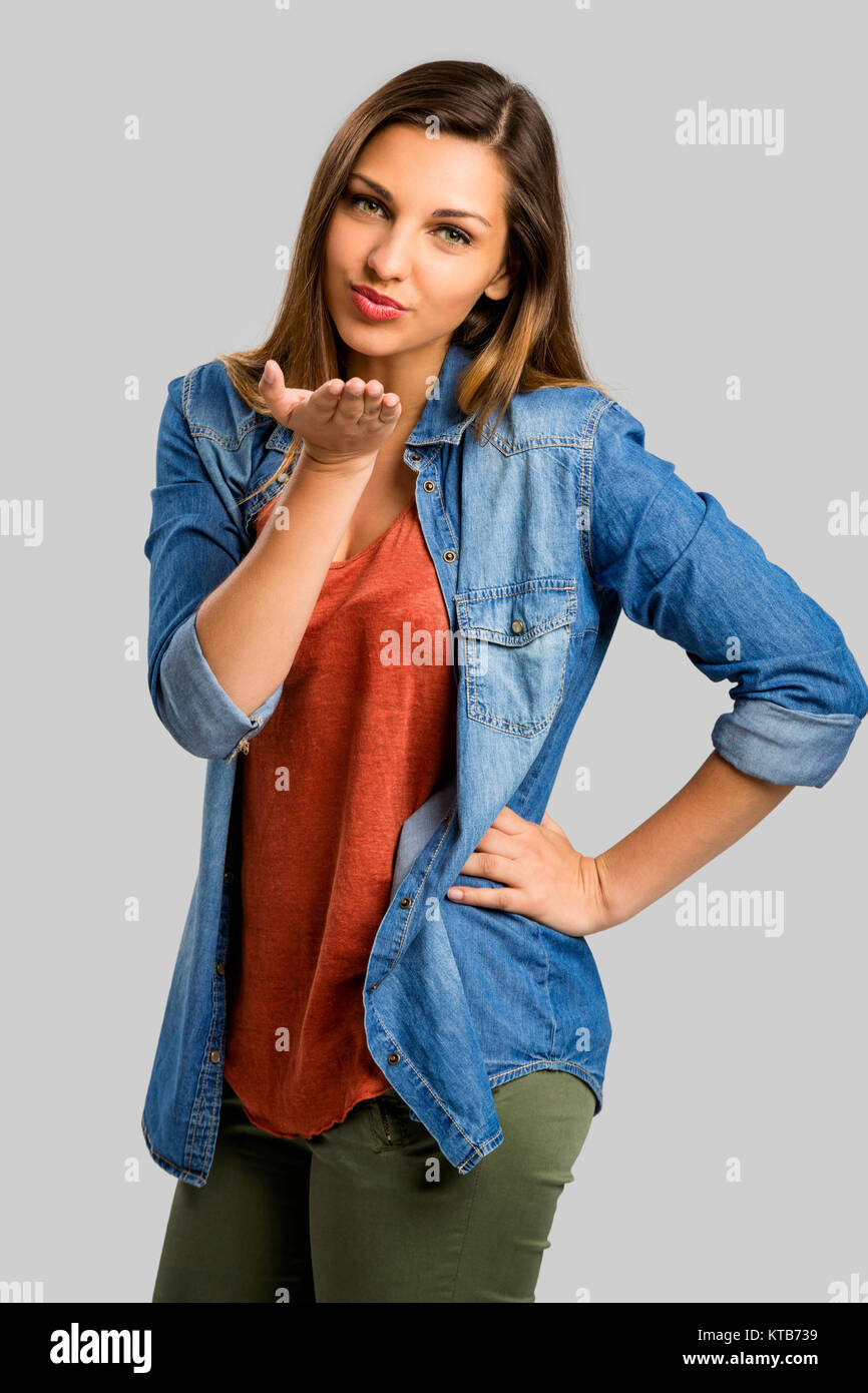 Sending a Kiss Stock Photo - Alamy