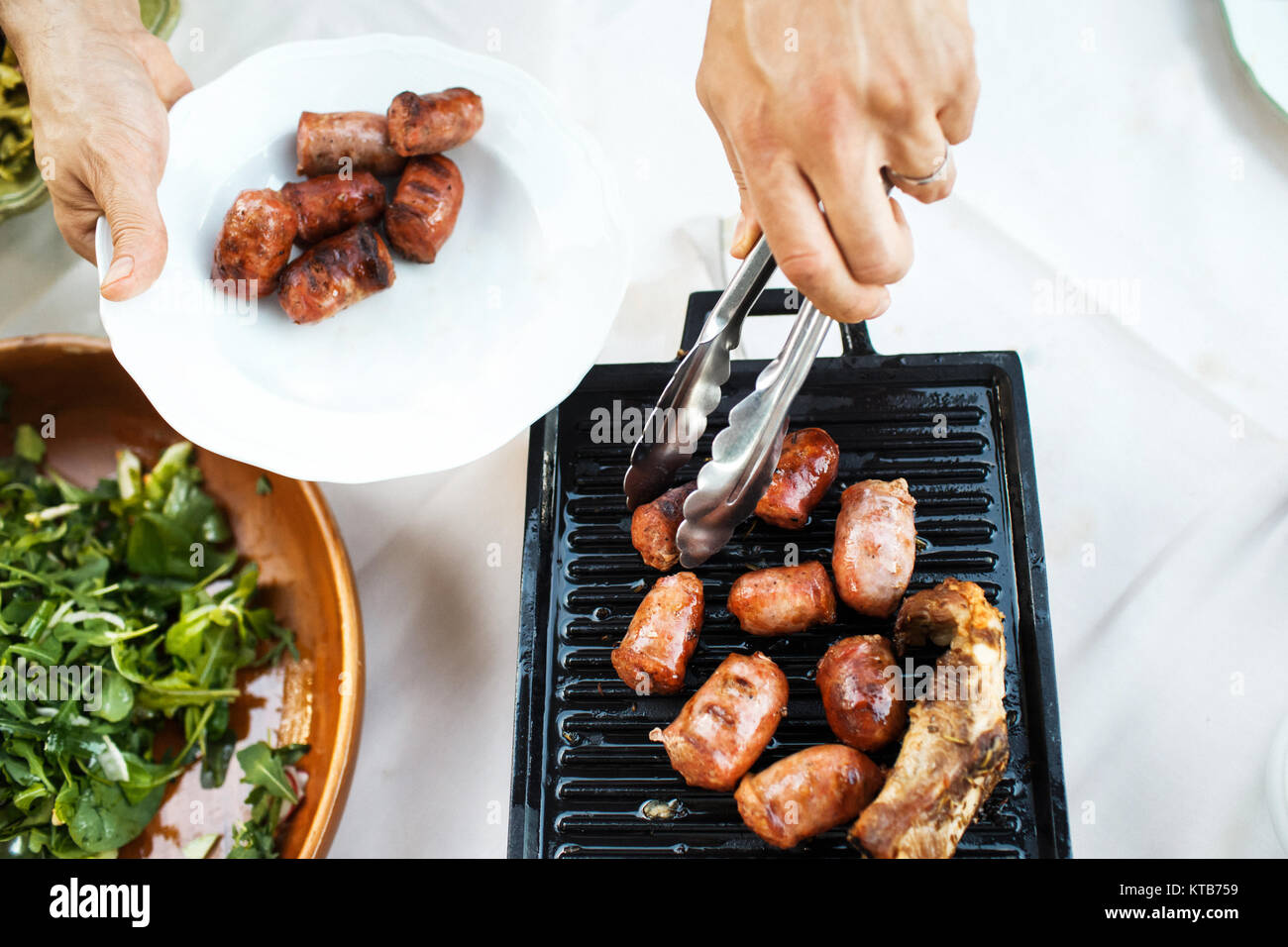 Street food at the wedding or another catered event dinner Stock Photo ...