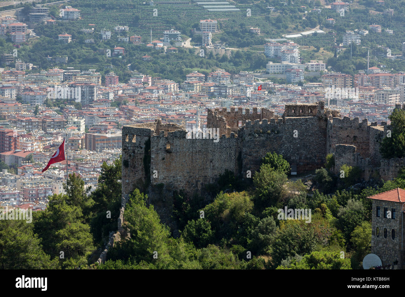 Alanya - the panoramic view of the city from the castle hill Stock ...