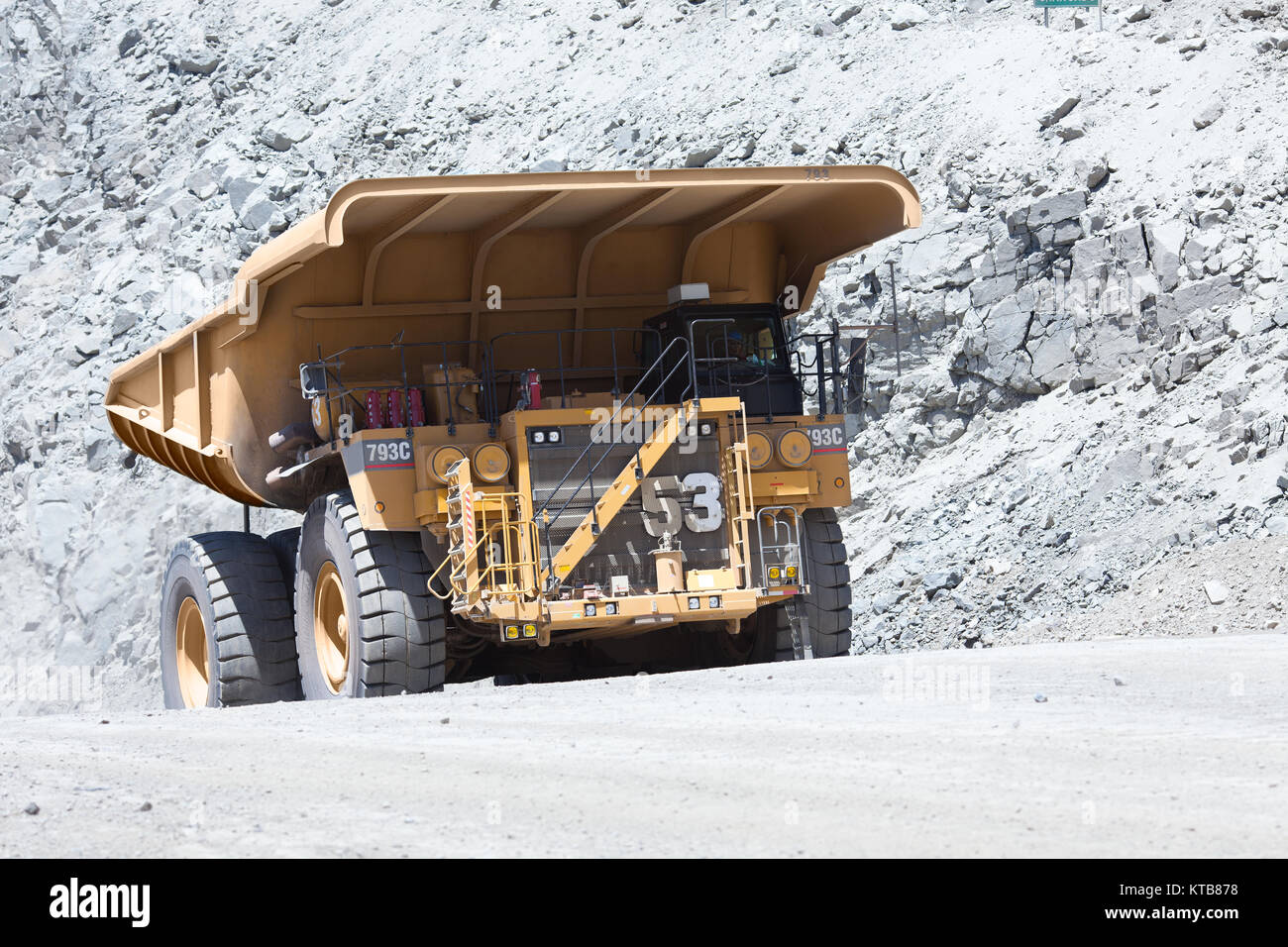 Copiapo, Region de Atacama, Chile - Huge dump trucks in an open pit ...