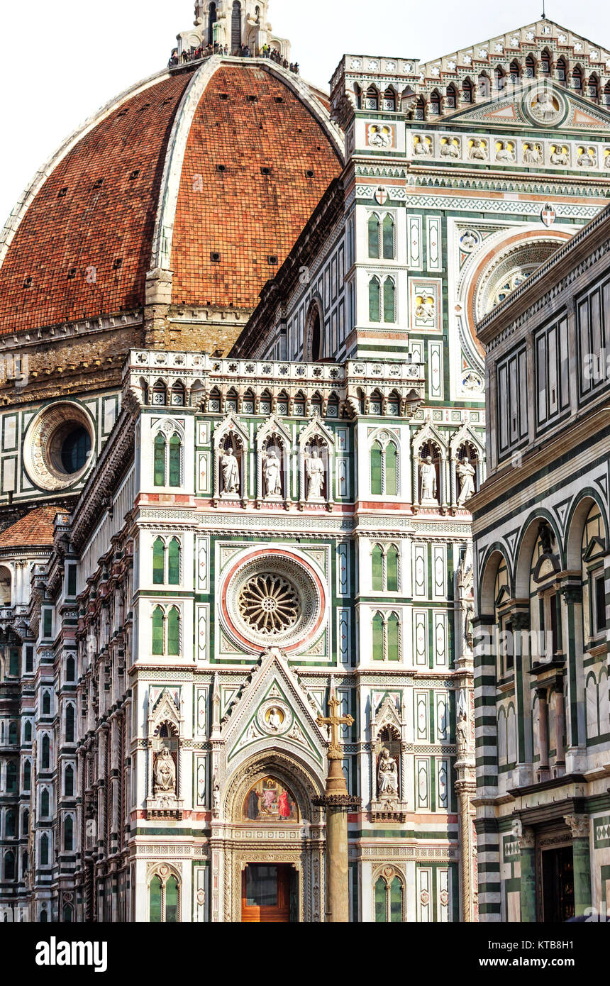the cathedral (duomo) santa maria del fiore,the fourth largest church ...