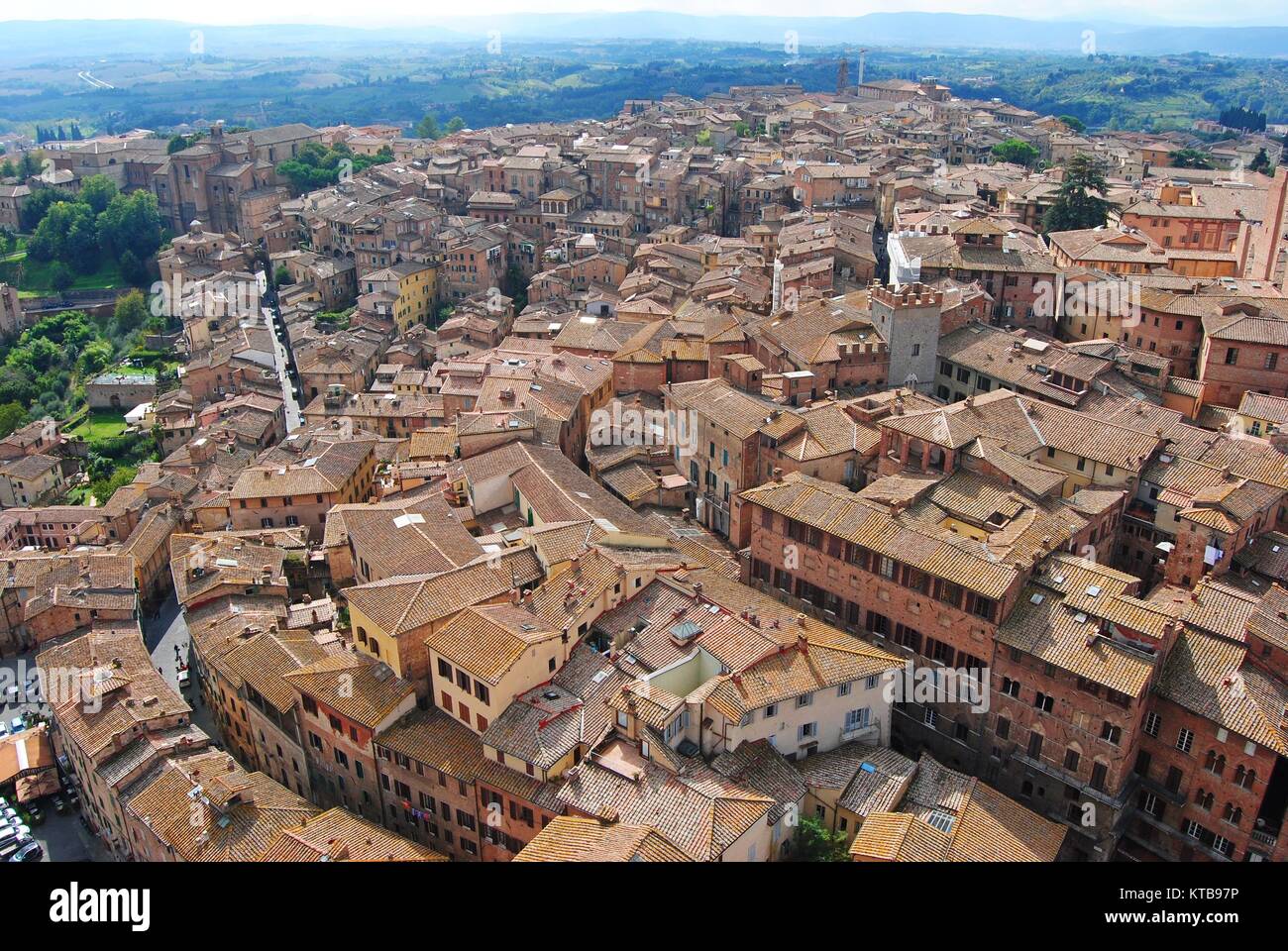 View over Siena in Italy Stock Photo - Alamy
