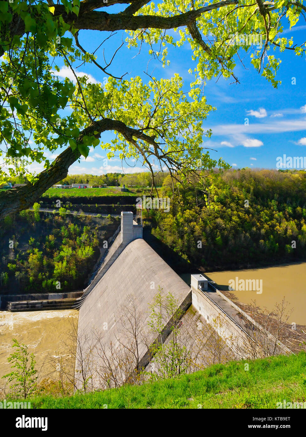Mount Morris Dam, Genesee, River, Letchworth State Park, New York, USA ...