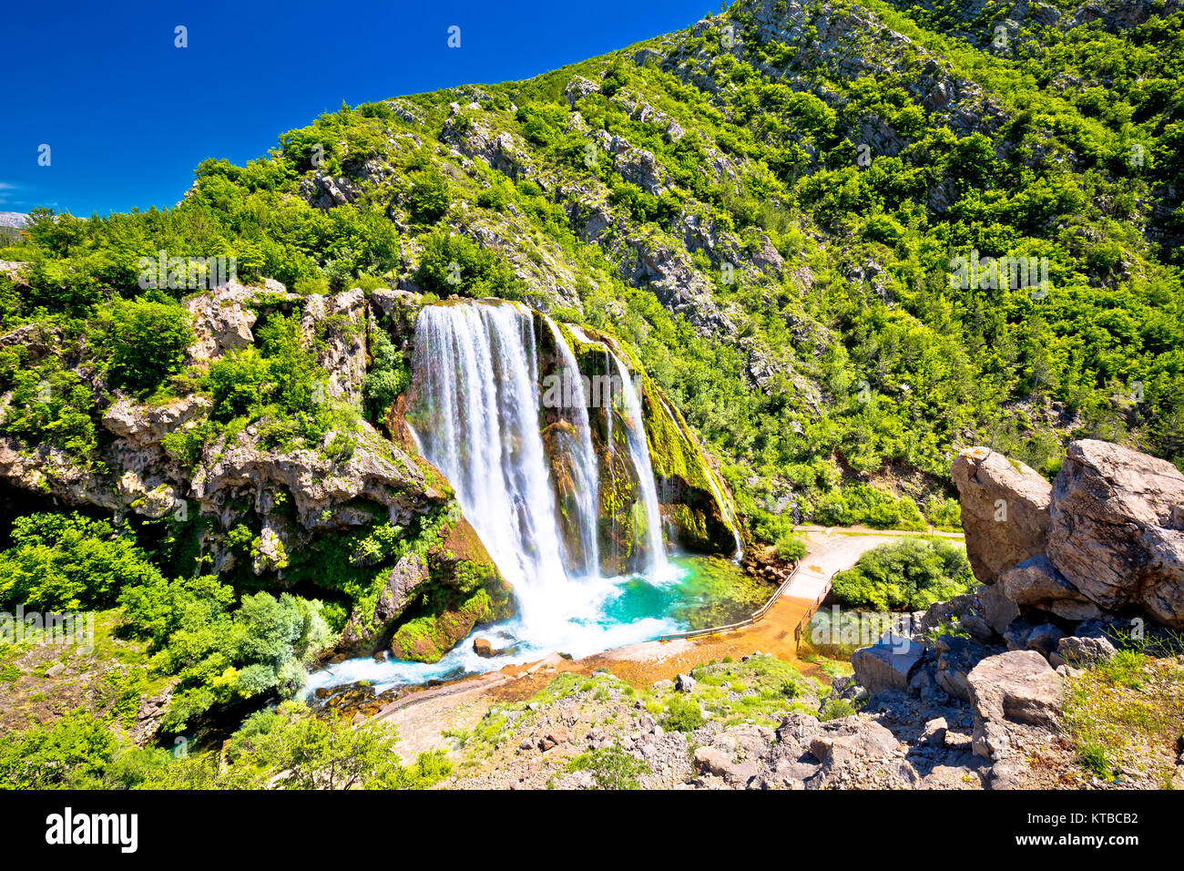 Krcic waterfall in Knin scenic view Stock Photo - Alamy