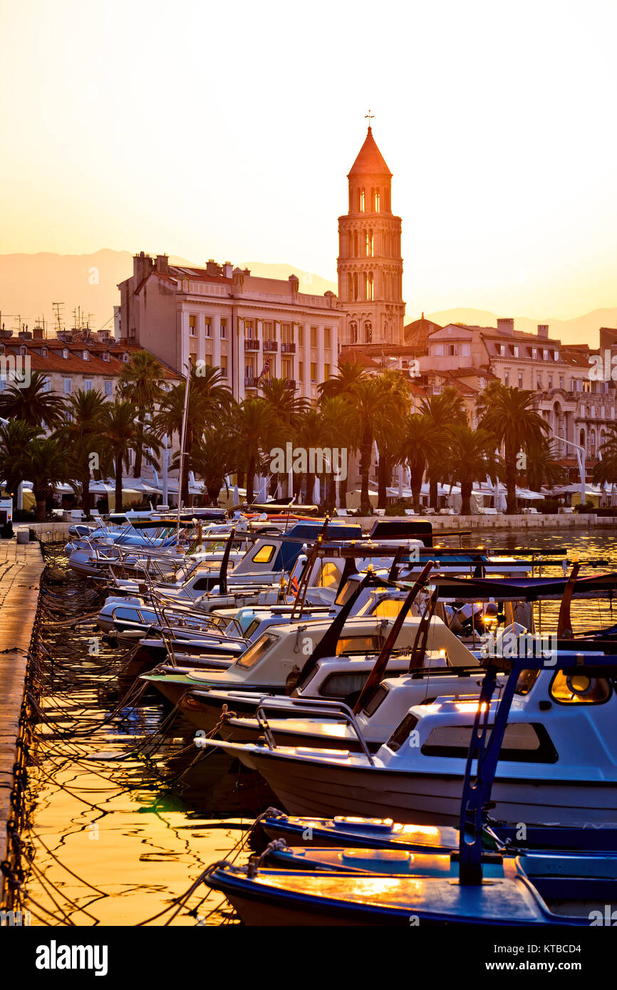 City of Split Riva at sunrise Stock Photo - Alamy