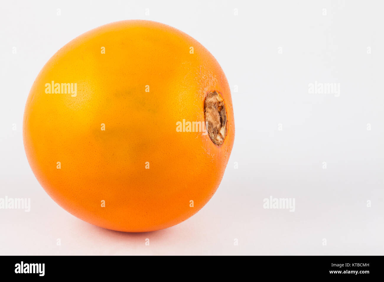 Lulo (Solanum quitoense) on white background Stock Photo - Alamy