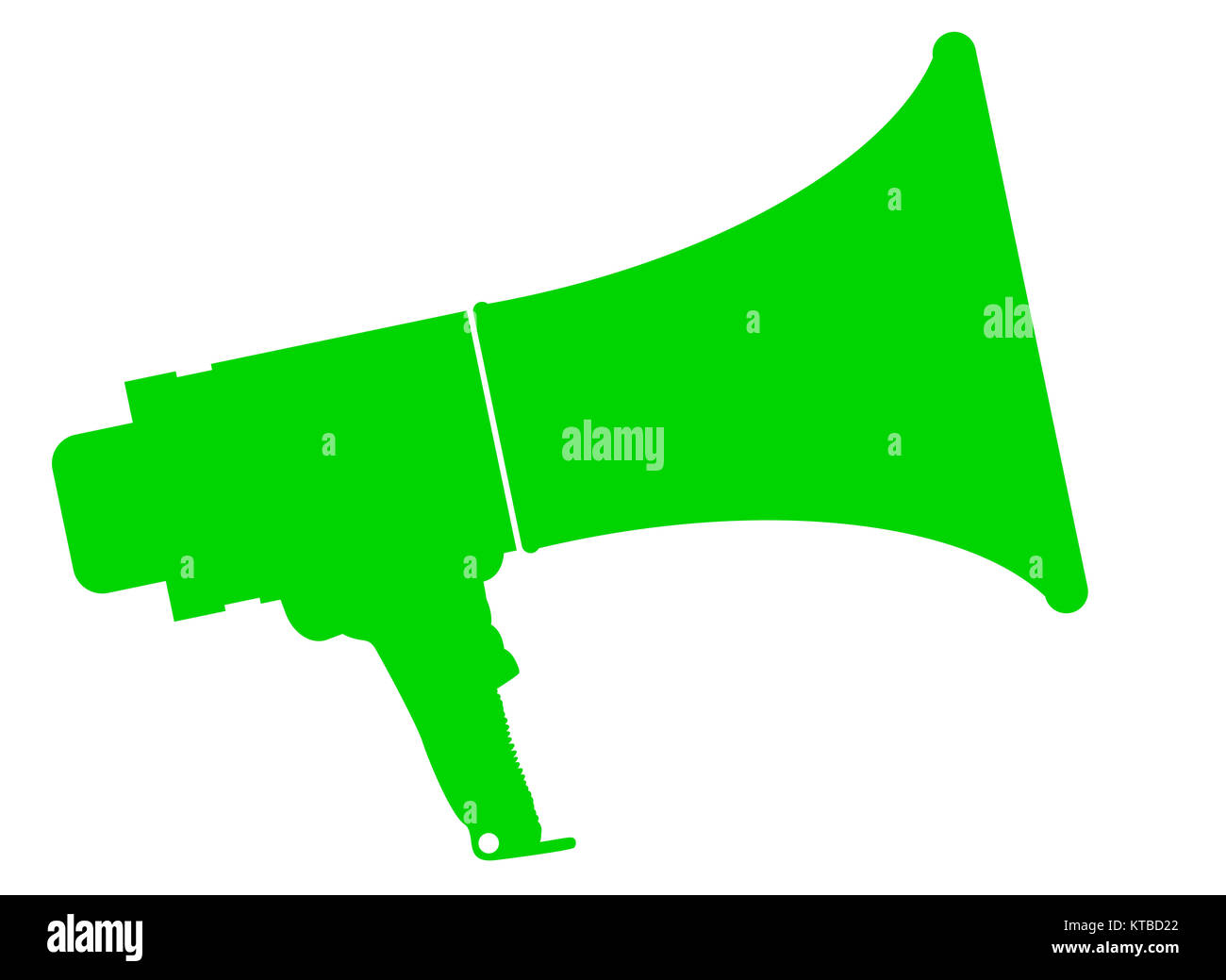 Green Isolated Megaphone Stock Photo - Alamy