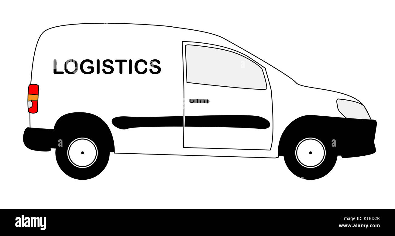 Small Courier Logistics Delivery Van Stock Photo - Alamy