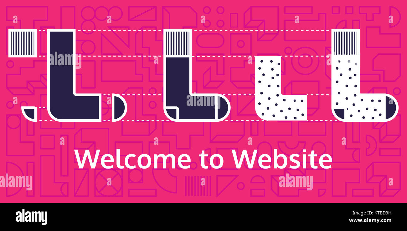 Welcome to website for socks shop Stock Photo - Alamy
