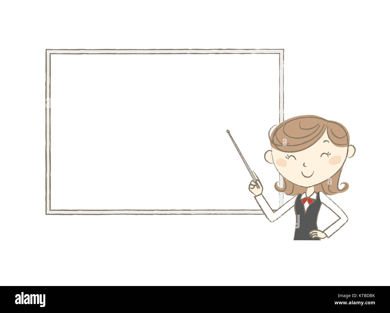 Female clerk holding a pointer Stock Photo - Alamy
