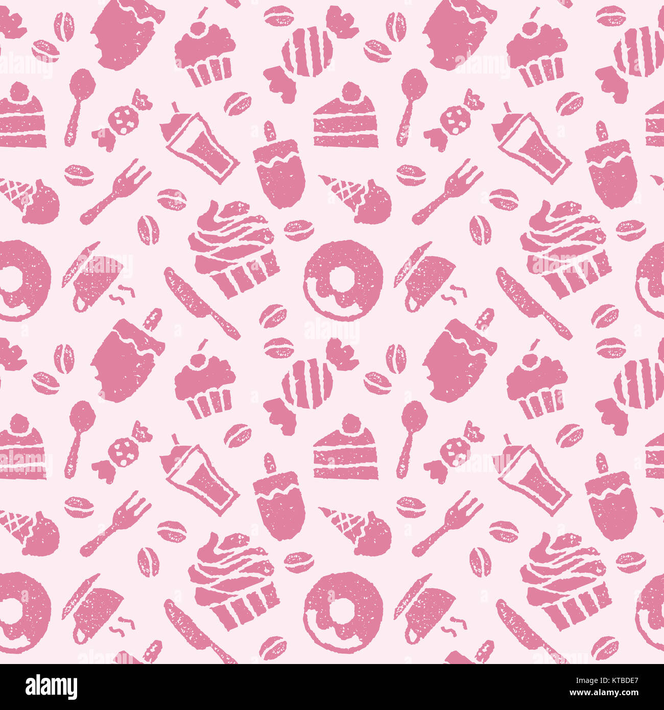 Seamless pattern coffee sweets hi-res stock photography and images - Alamy
