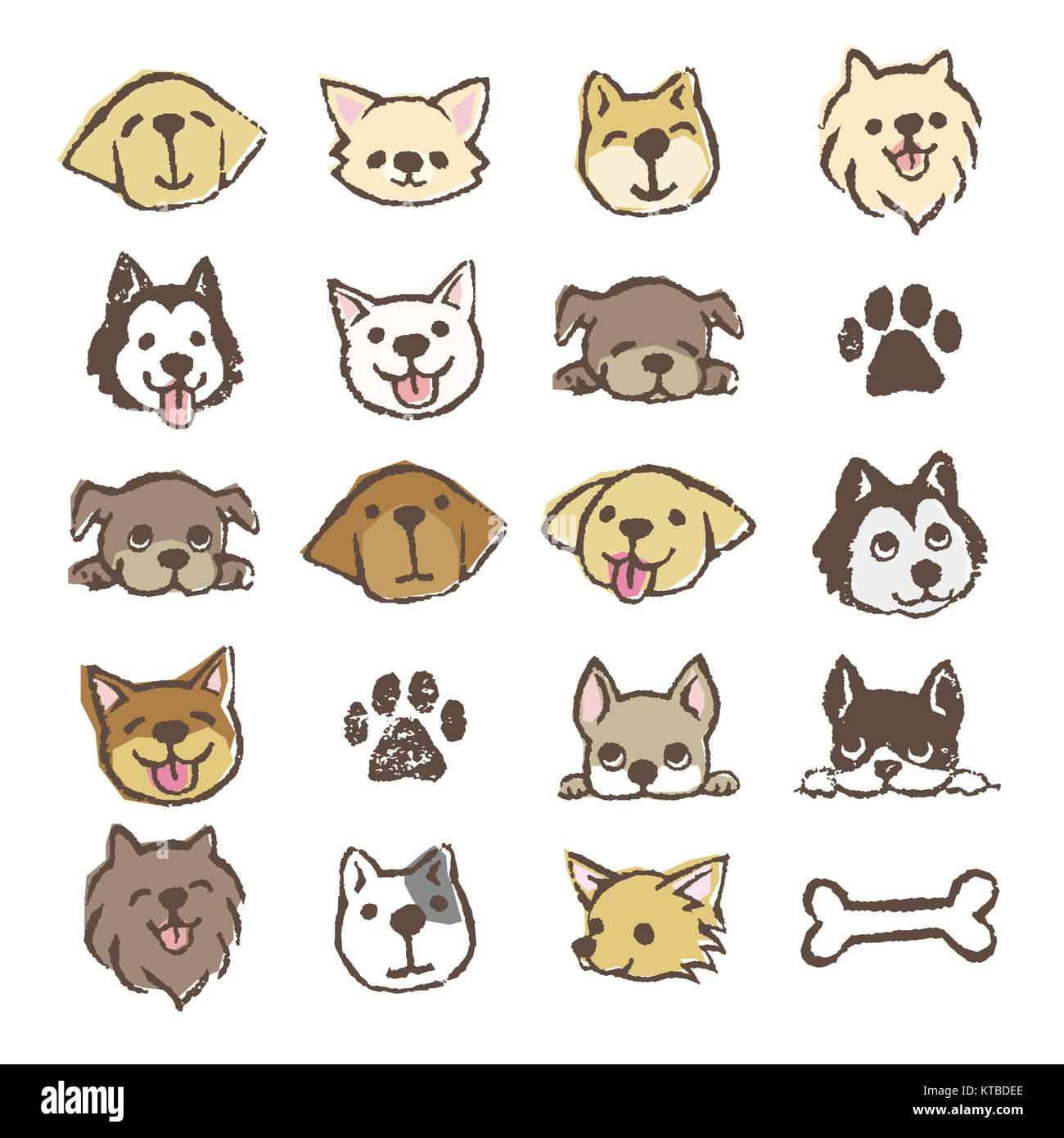 Dog icon set Stock Photo - Alamy