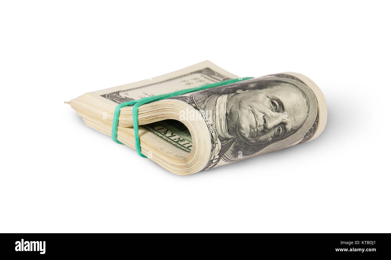 Bundle Of Money Rotated Stock Photo - Alamy