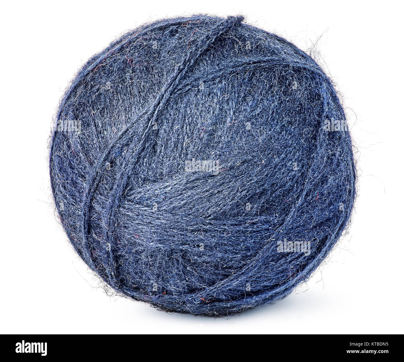 Ball of blue wool yarn Stock Photo - Alamy