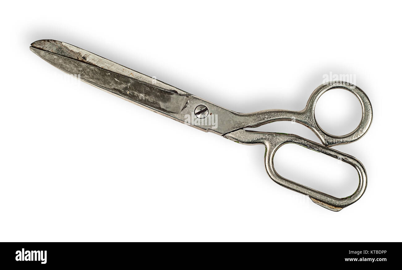 Closed old tailor scissors Stock Photo - Alamy