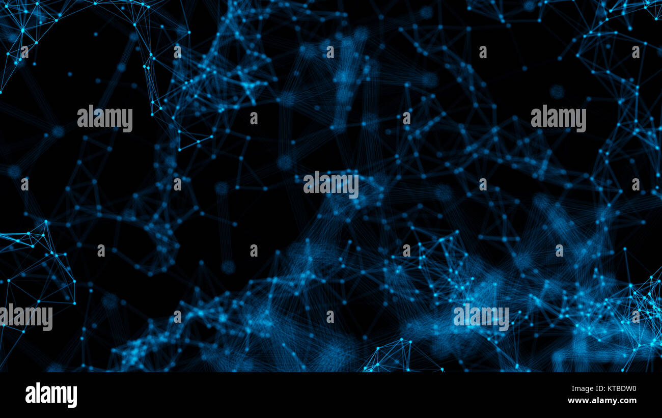 Abstract background with connecting dots Stock Photo - Alamy