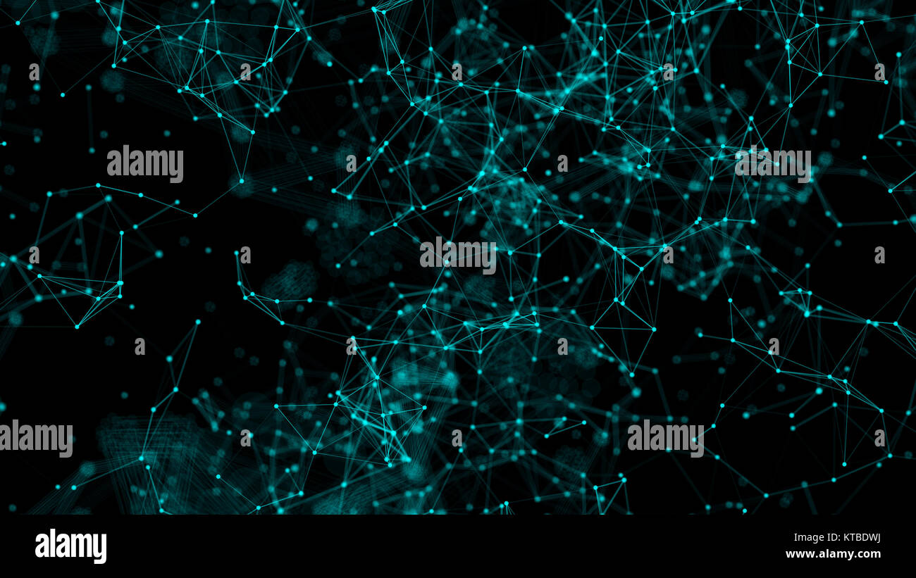 Abstract background with connecting dots Stock Photo - Alamy