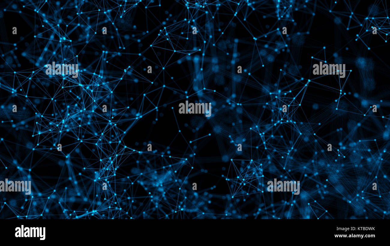 Abstract background with connecting dots Stock Photo - Alamy