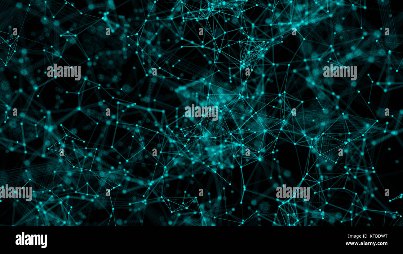 Abstract background with connecting dots Stock Photo - Alamy