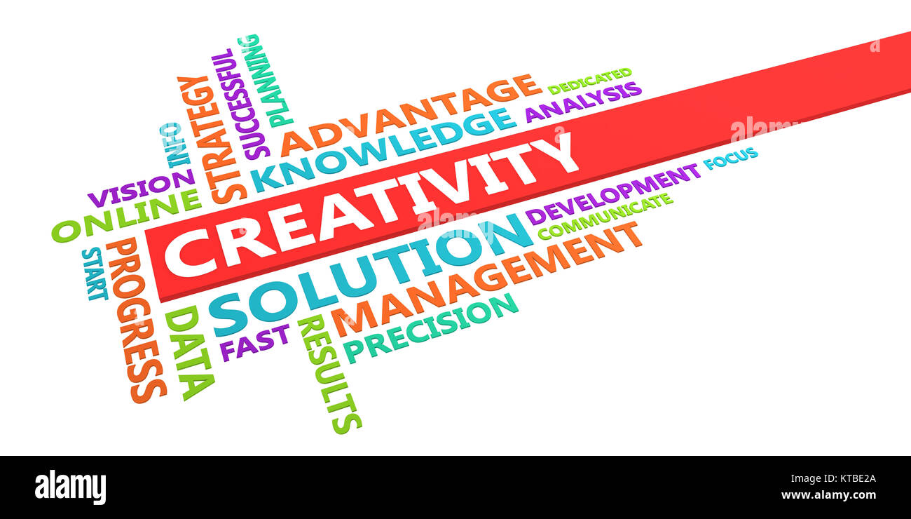 Creativity Word Cloud Stock Photo - Alamy