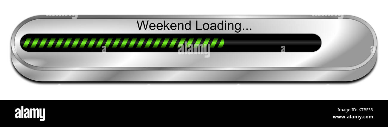 green Weekend Loading bar - 3D illustration Stock Photo - Alamy