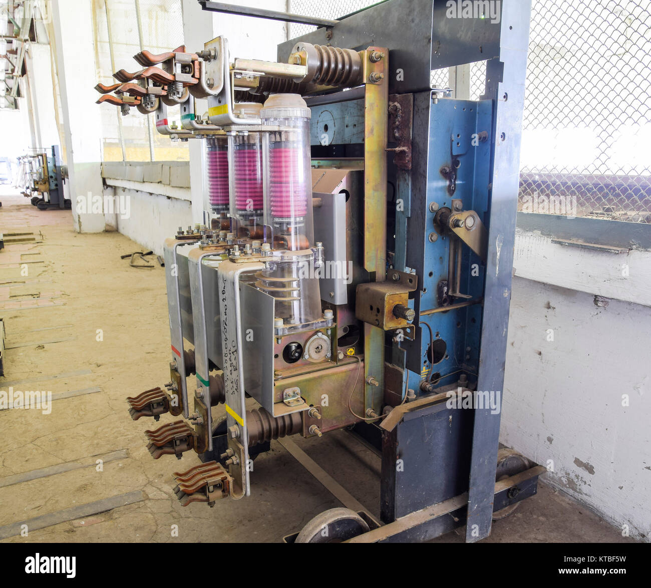 Vacuum high voltage switch. Electrical equipment of the pumping Stock ...