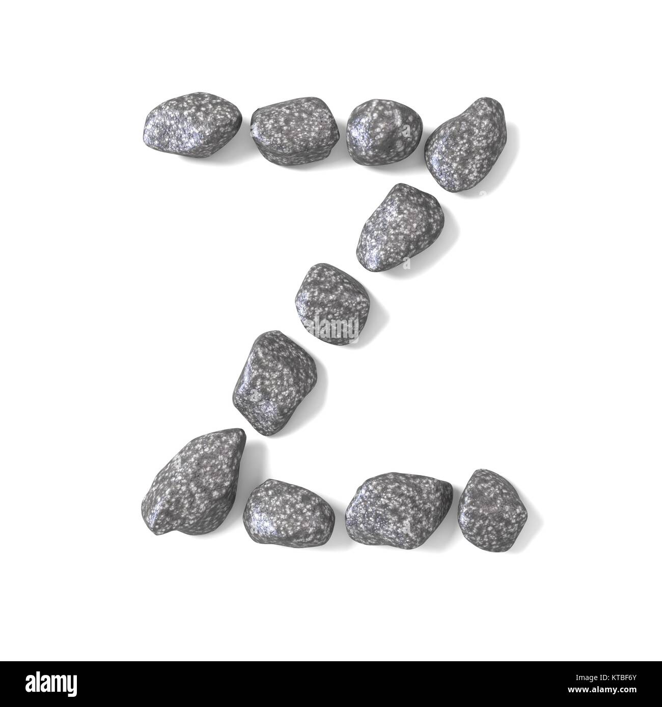 Font made of rocks LETTER Z 3D Stock Photo - Alamy