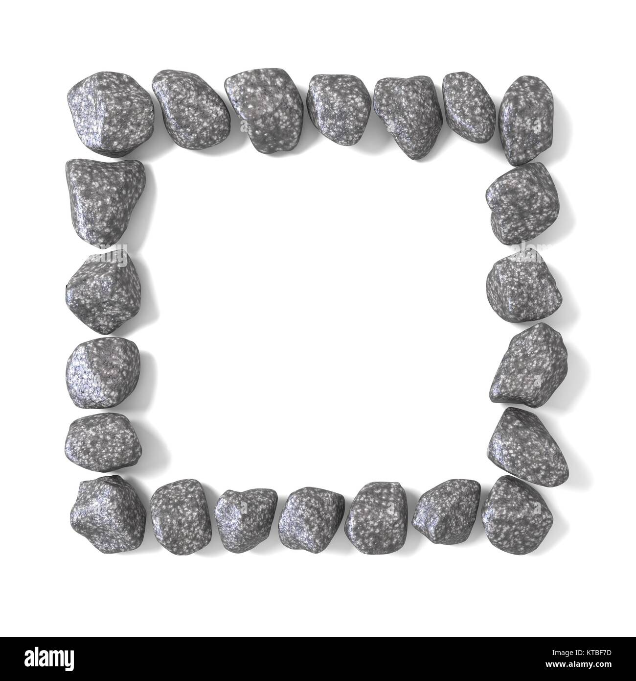 Frame made of rocks 3D Stock Photo - Alamy