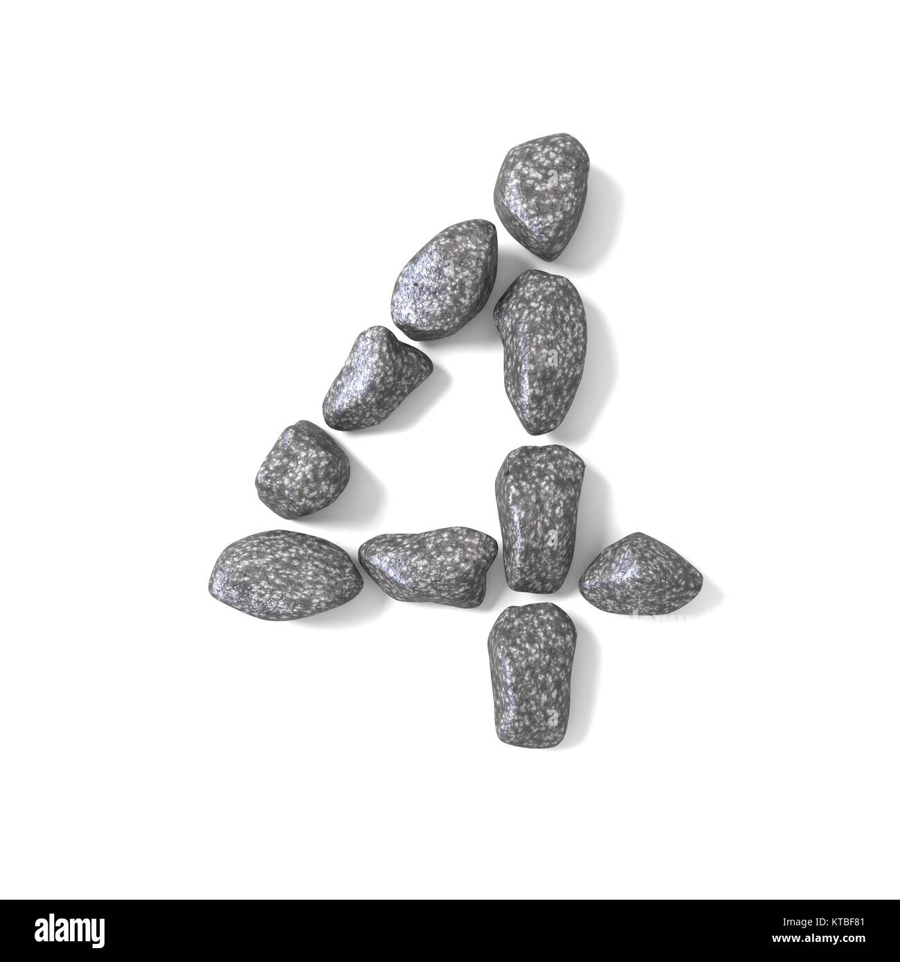 White number four made hi-res stock photography and images - Alamy