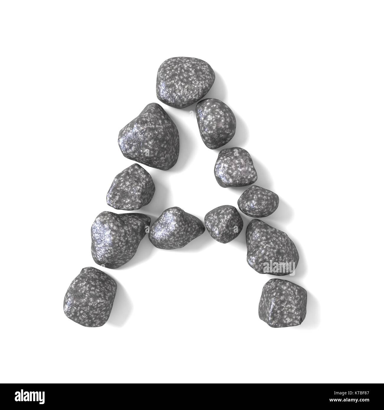 3d letter a white background stone hi-res stock photography and images ...