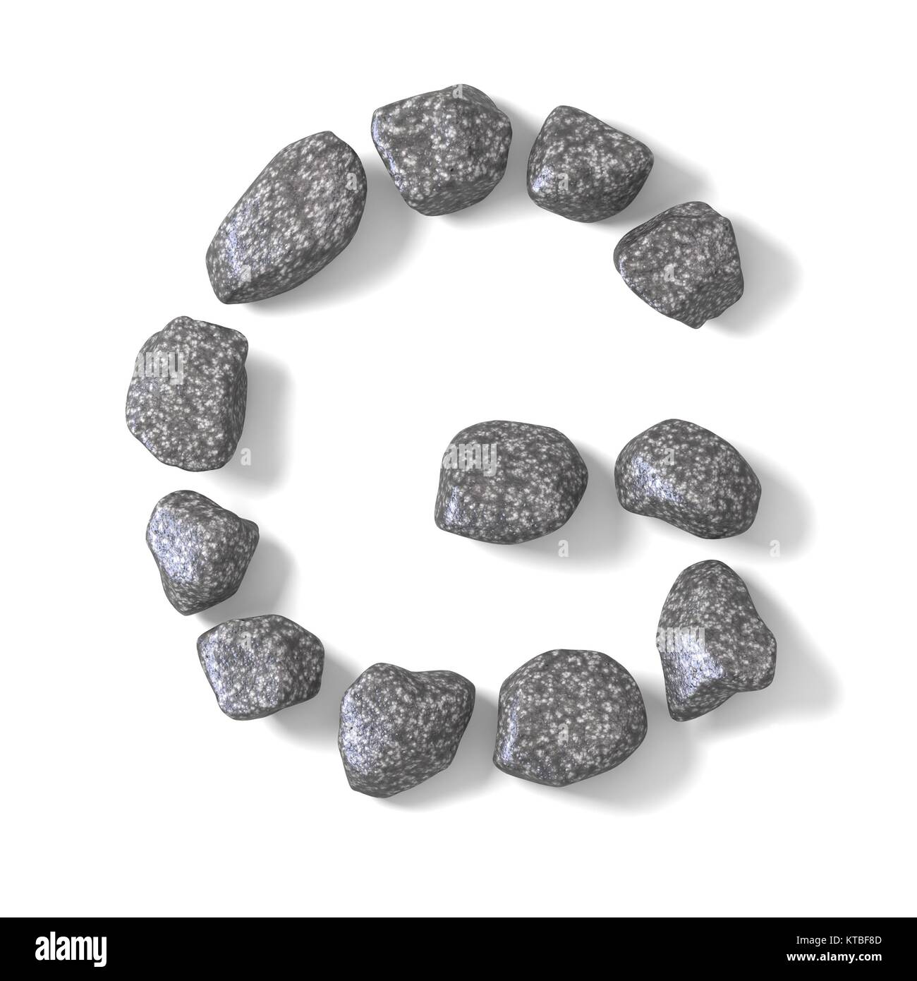 Font made of rocks LETTER G 3D Stock Photo - Alamy