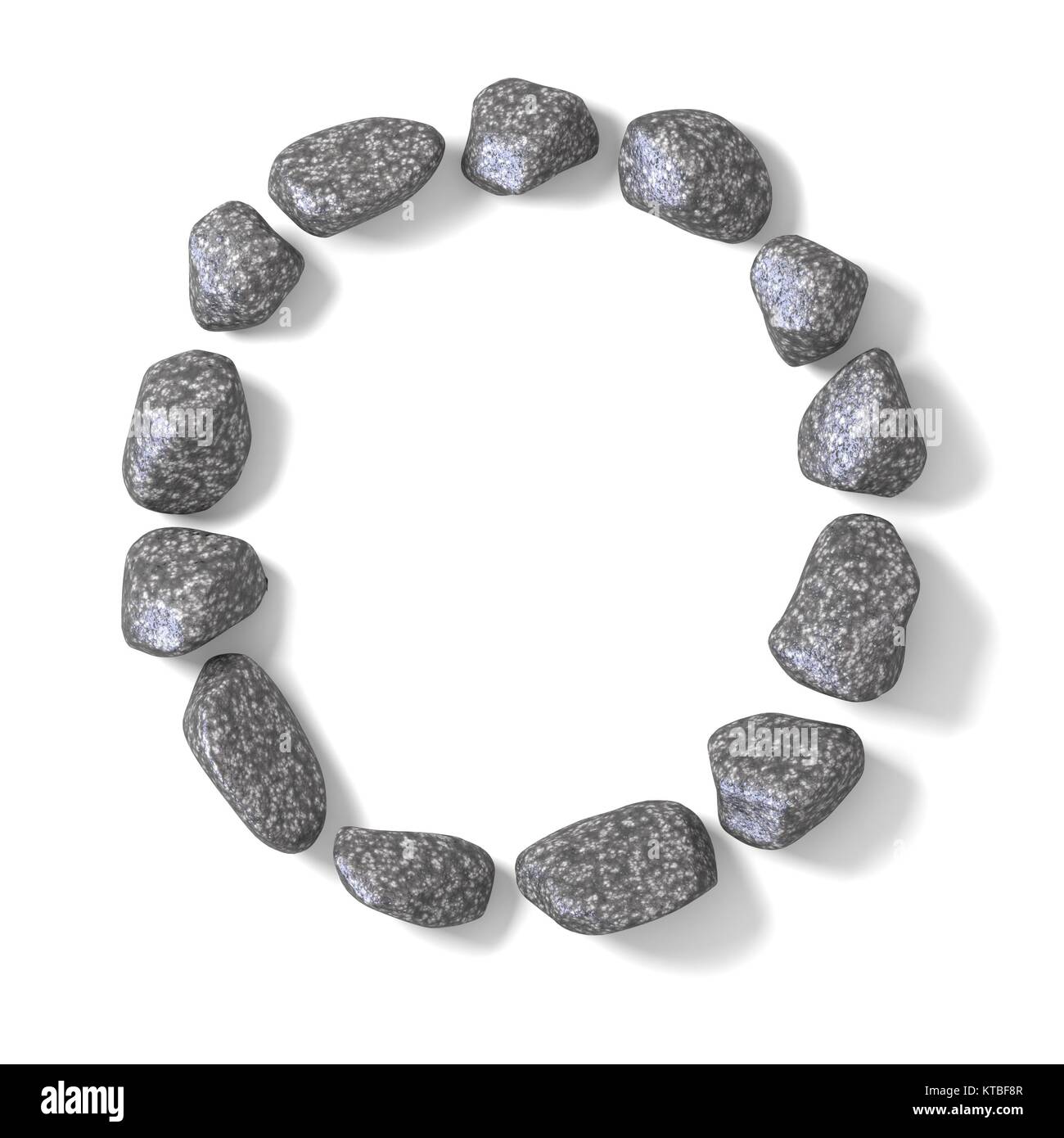 Font made of rocks LETTER O 3D Stock Photo - Alamy