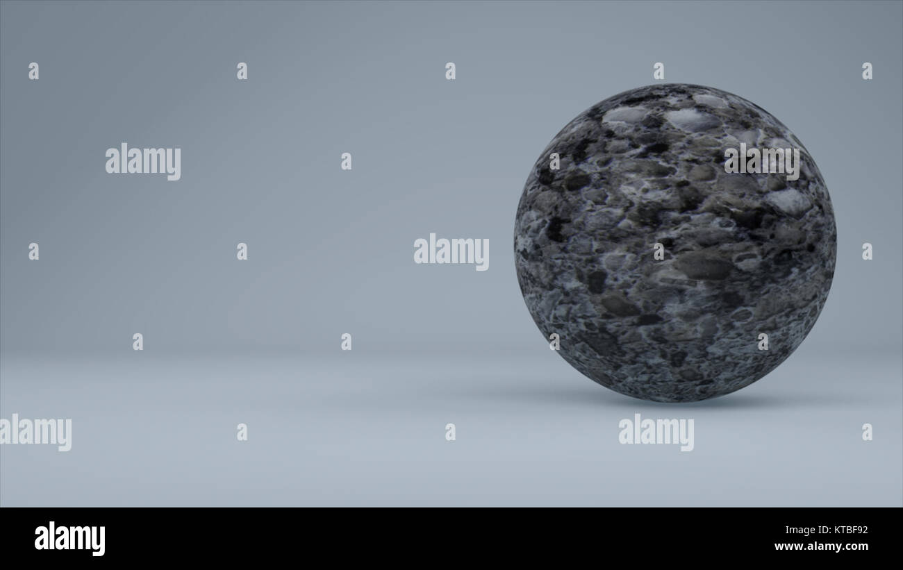 Stone ball a white background Stock Photo - Alamy