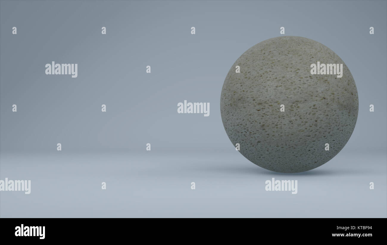 Stone ball a white background Stock Photo - Alamy