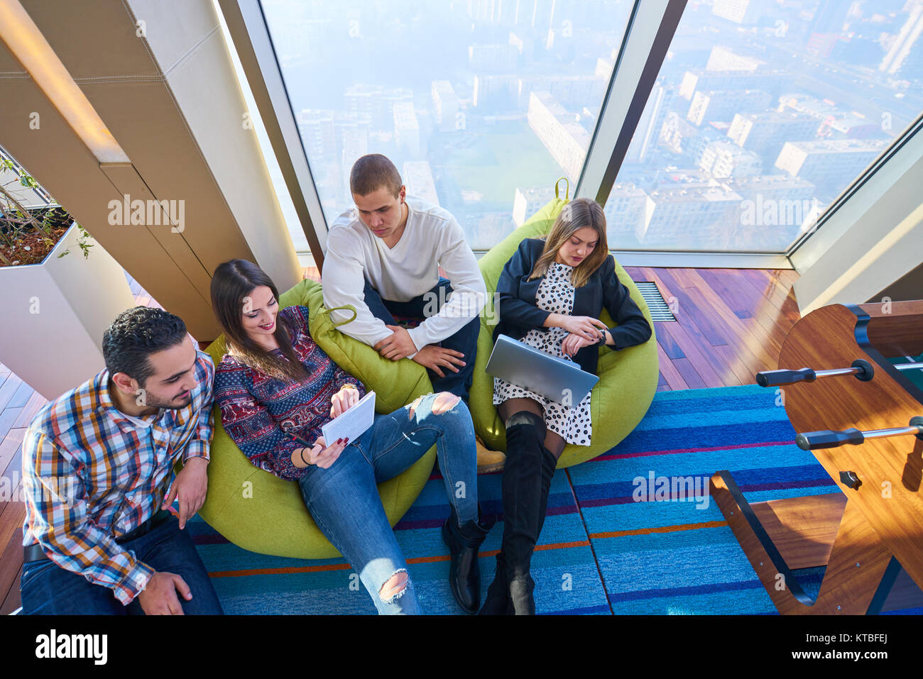 startup business people group working everyday job at modern office ...