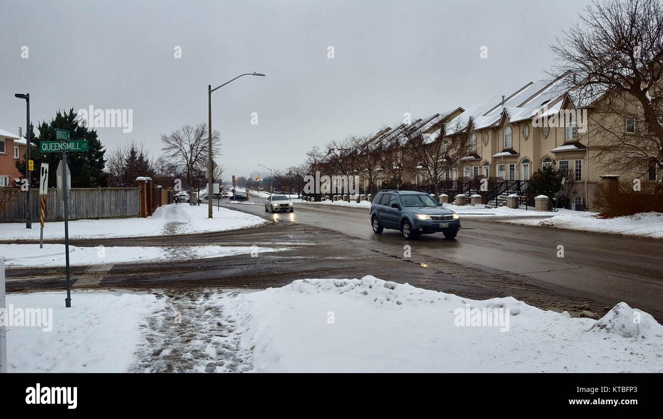 Canadian suburban area in Winter Stock Photo - Alamy