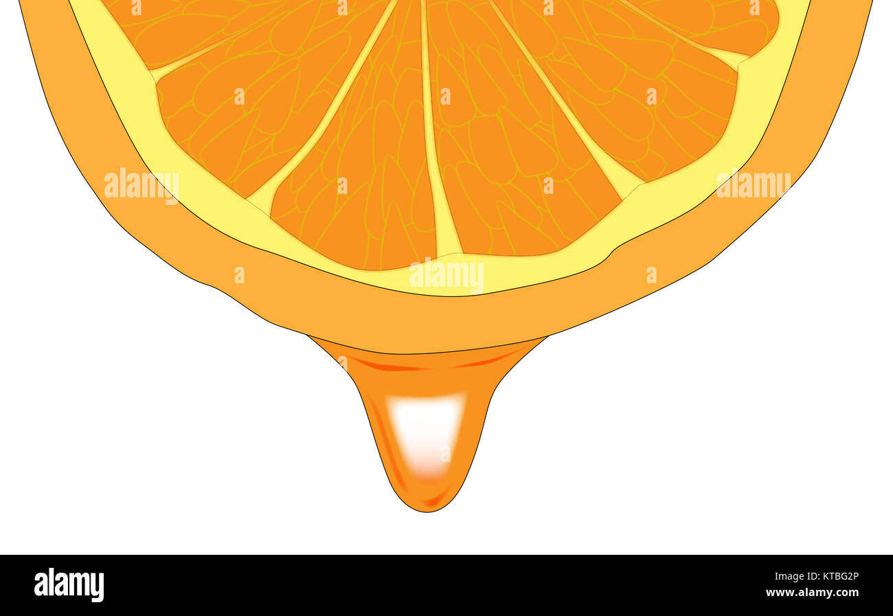 Orange Juice Drop Stock Photo - Alamy